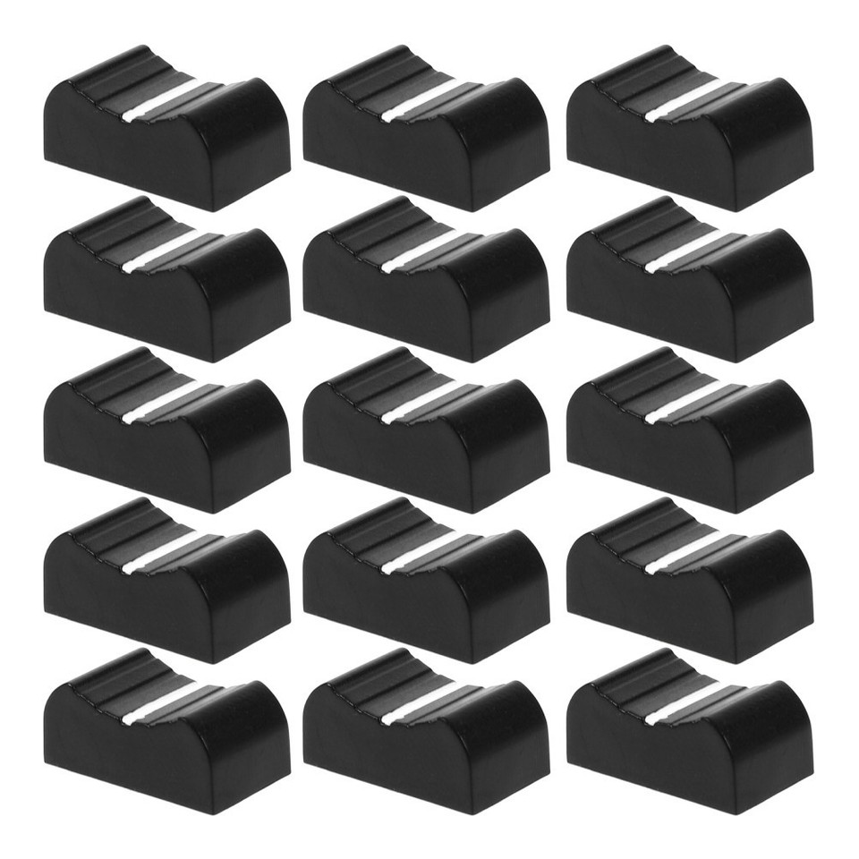 20 Pcs Mixer Slider Fader Knobs Black Replacement Screw Caps ...