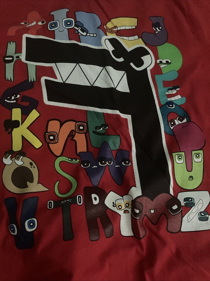 Alphabet Lore T Shirt Red Size S Men Short Sleeve Crew Neck Tee | eBay