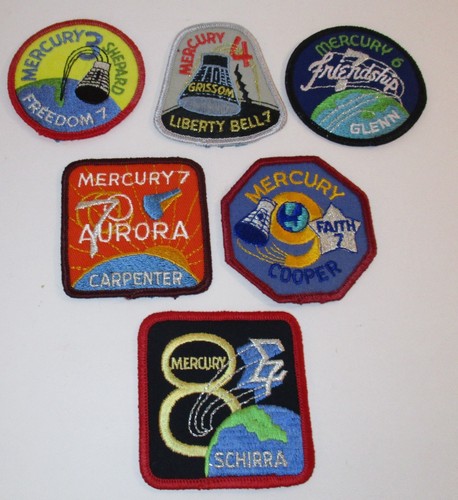 Vintage NASA Mercury Space Mission Patches Lot of 6 pcs | eBay