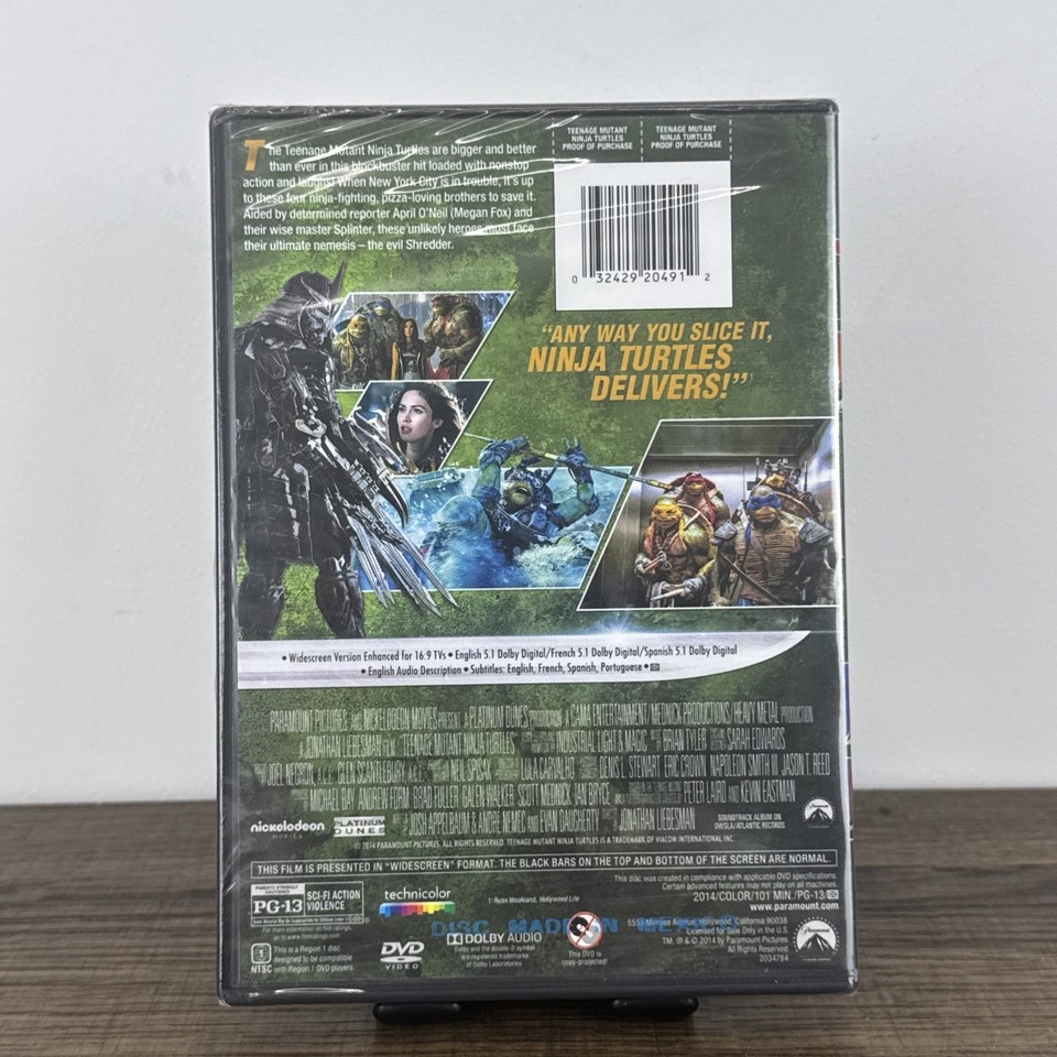 NEW SEALED Teenage Mutant Ninja Turtles (DVD, 2014) Megan Fox New ...