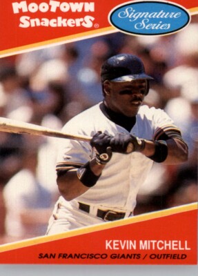 1991 Mootown Snackers Signature Series - Food Issue ##23 Kevin Mitchell ...