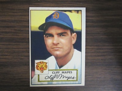 1952 Topps # 103 Cliff Mapes Card (B17) Detroit Tigers | eBay