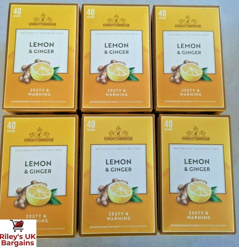 Knightsbridge Lemon & Ginger infusion Fruit Tea 240 bags Herbal ...