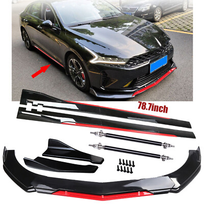 Front Rear Bumper Lip Splitter Side Skirt FOR KIA K5 2021 2022Glossy ...