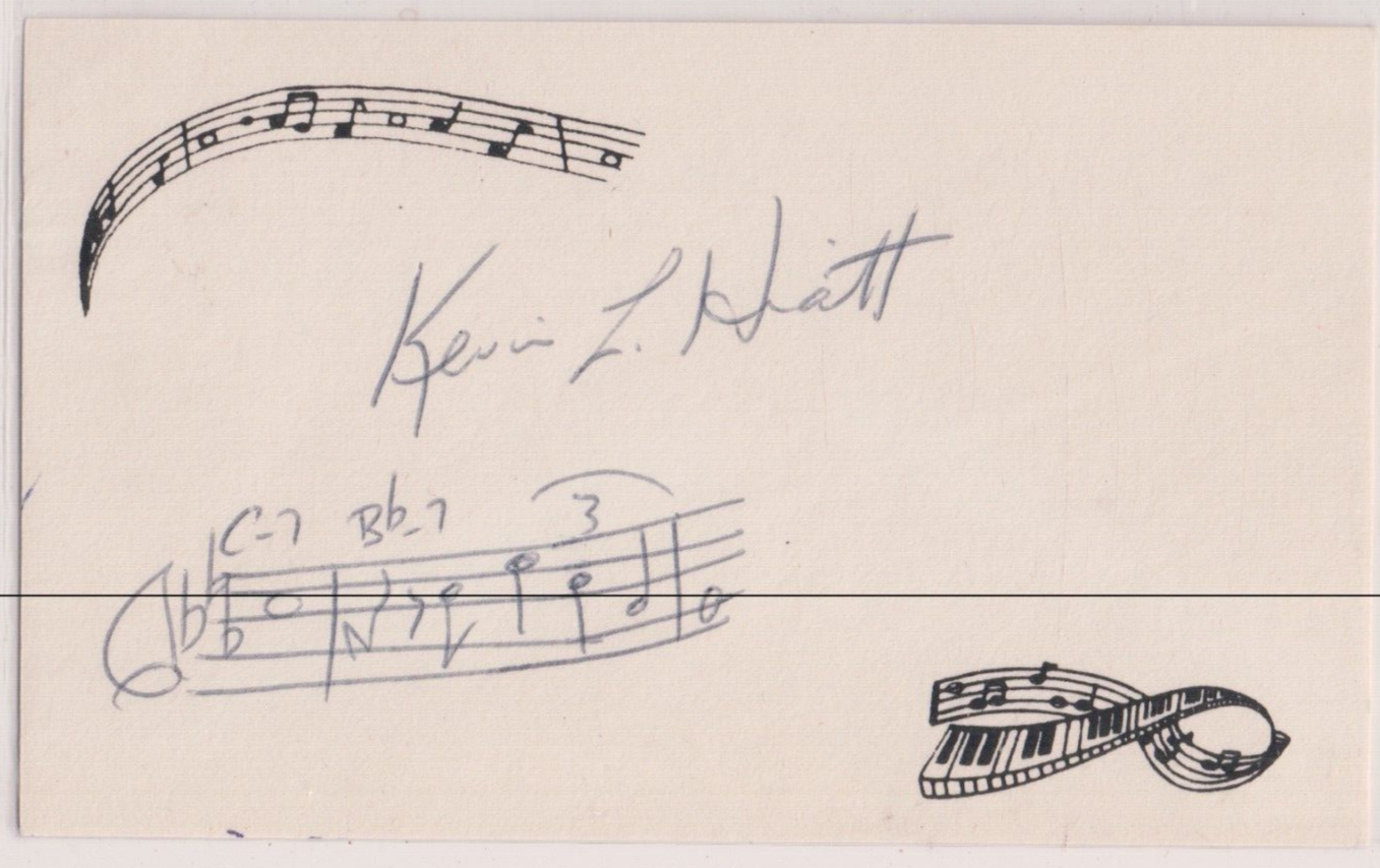 Autographed 3x5 Card Kevin Hiatt Guitarist/Composer/Poet/Author ...