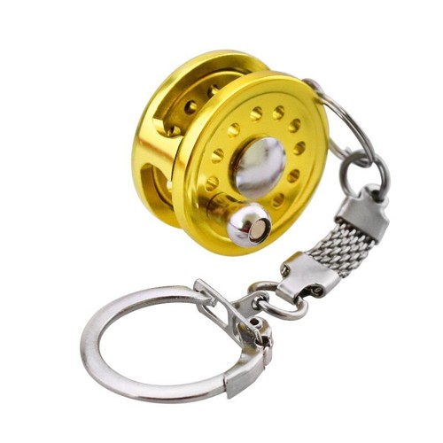 Unique Creative Miniature Trolling Reel Key Chain for Angler Fishing ...