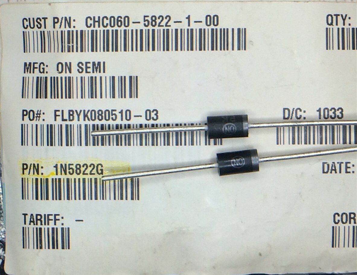 1N5822G MOTOROLA DIODE SCHOTTKY 40V 3A DO201AD ROHS 40 PIECES | eBay