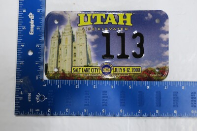 2008 08 SALT LAKE CITY UTAH UT ALPCA SOUVENIR LICENSE PLATE MOTORCYCLE ...