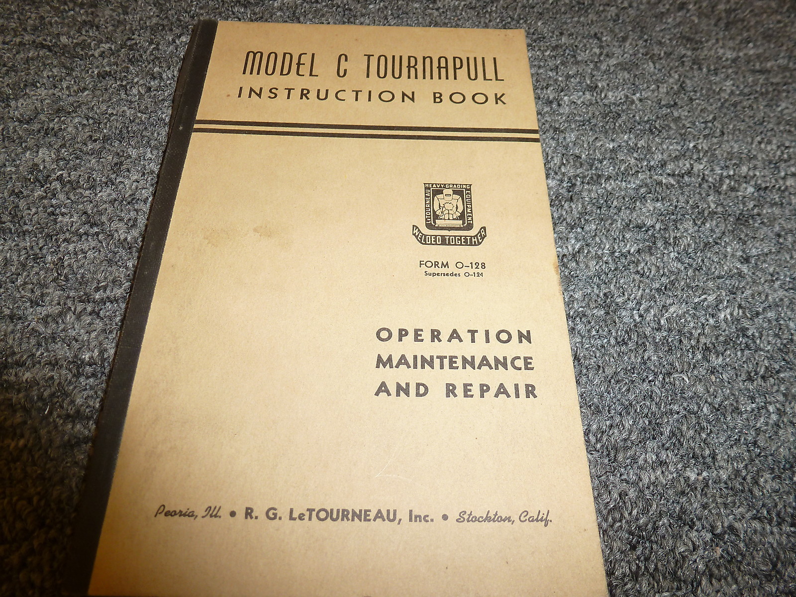 LeTourneau Model C Tournapull Scraper Owner Operator Maintenance Manual ...