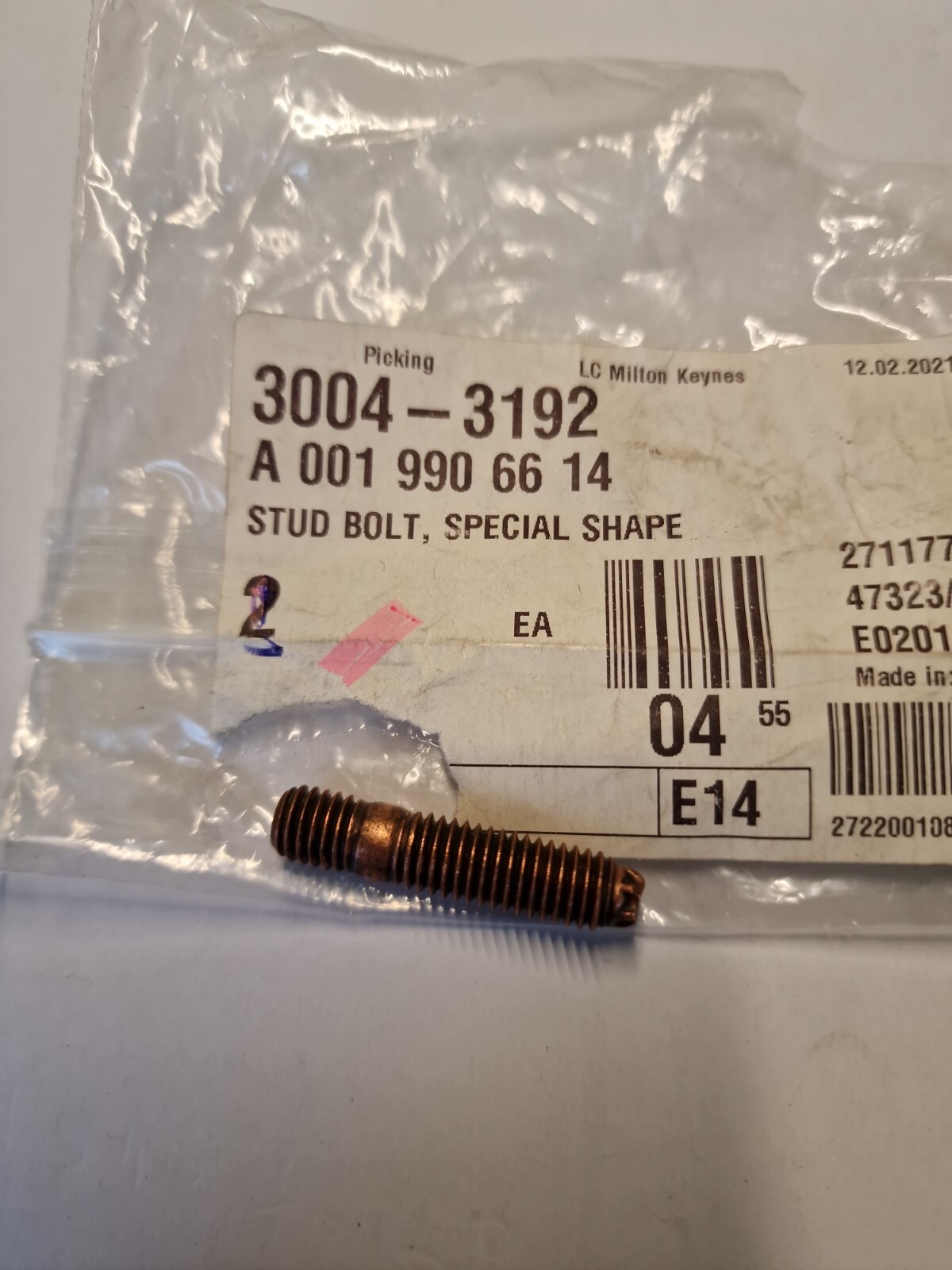 1x Genuine MERCEDES SMART Cla Vito Mixto Stud bolt special shape ...