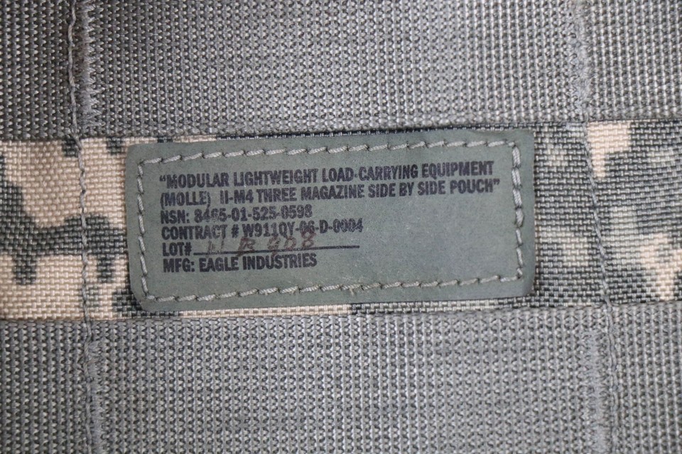 US Army Molle ACU Three Mag Pouch Multicam UCP 3 Magazine Side X ...