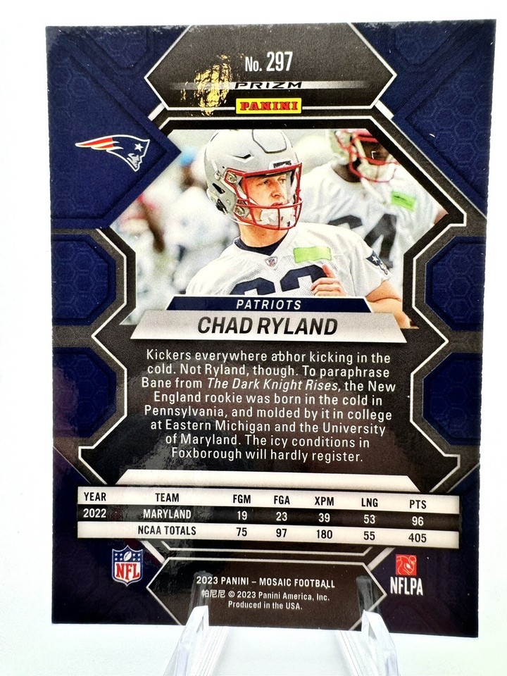 Chad Ryland 2023 Panini Mosaic Prizm Rookie Card #297 | eBay
