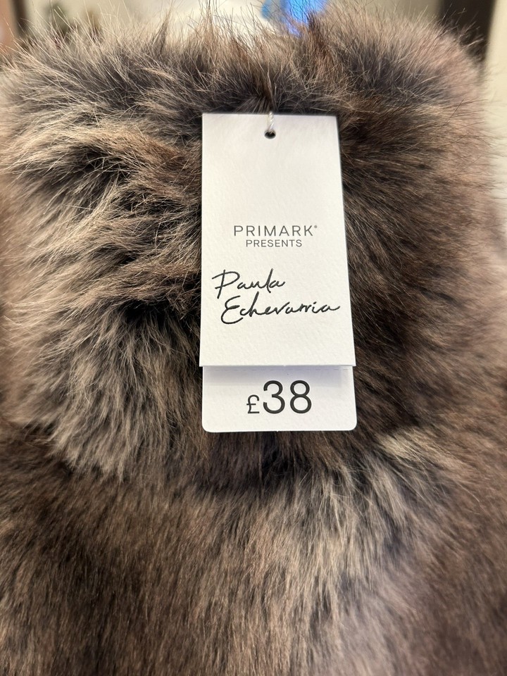 Primark Paula Echevarria Faux Fur Jacket In Mink Brown Size Large Sold ...