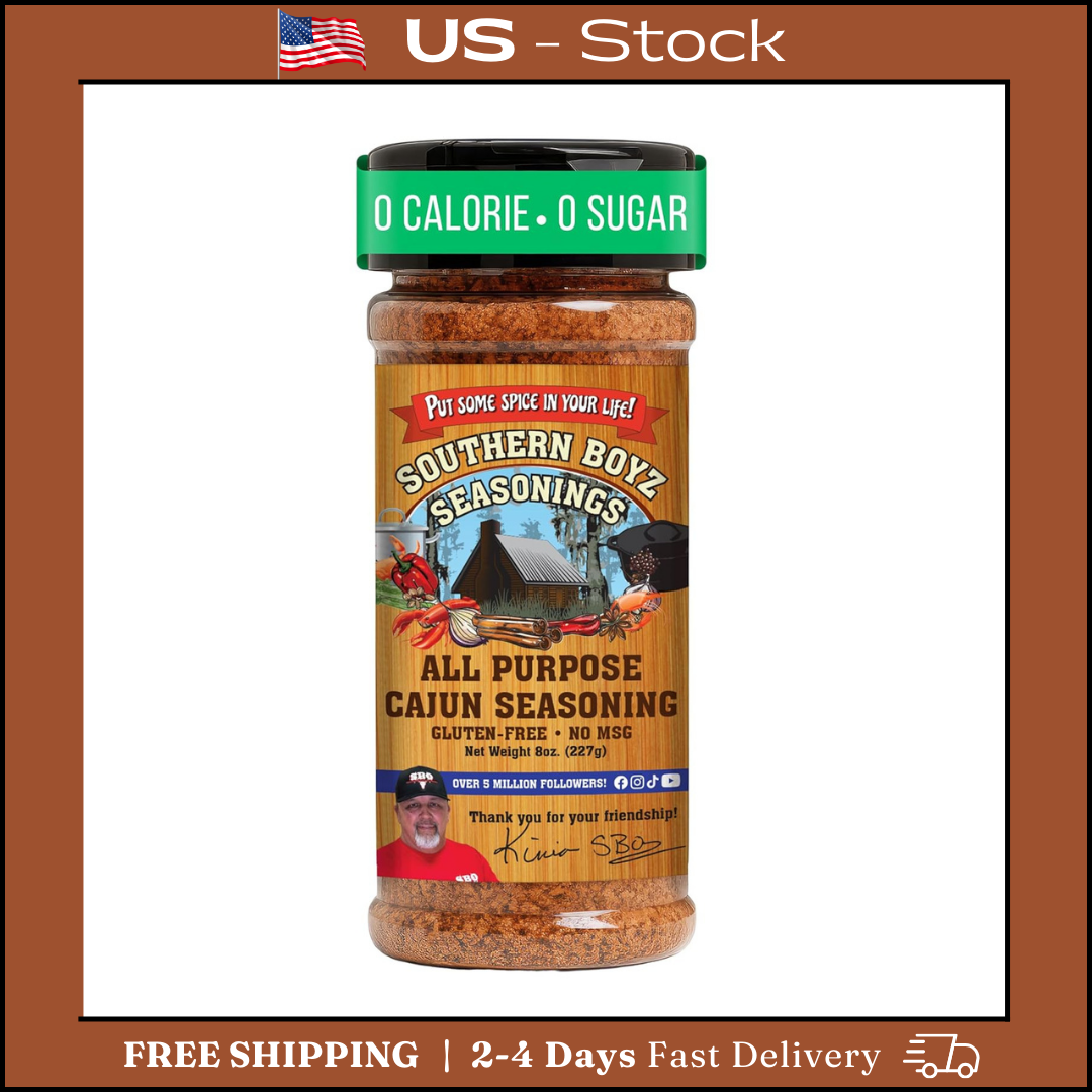 Southern Boyz All Purpose Cajun Creole Seasoning, 8 Ounce Shaker (No ...