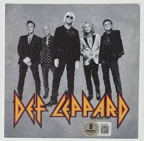 DEF LEPPARD BAND SIGNED AUTOGRAPH LIVE AT LEADMILL CD ALBUM CARD ...