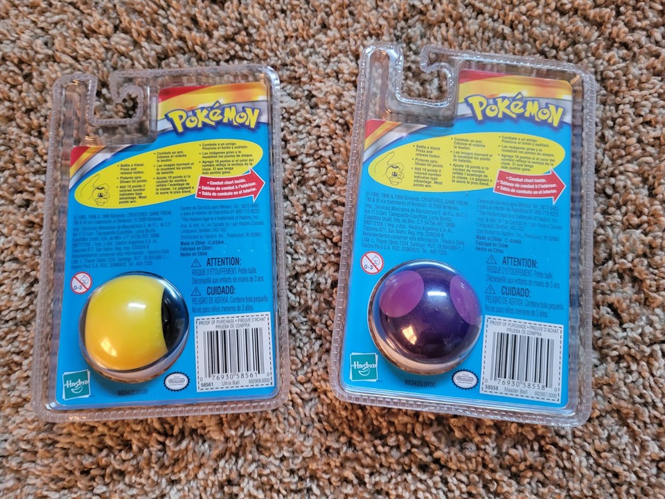 Lot Of 2 Pokemon Poke Ball Battlers Toy 2000 NEW Sealed Hasbro Pokémon ...