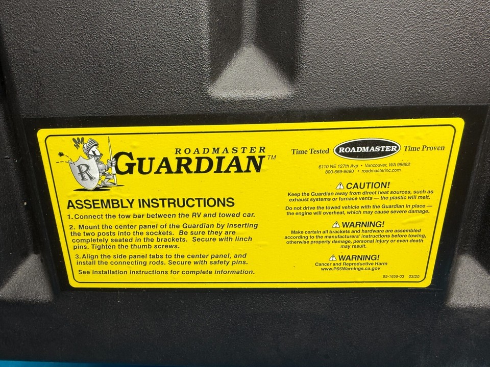 Roadmaster 4000 Guardian Rock Guard Shield For Towed Vehicles ...