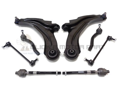 Front 2 Wishbone Arms Inner & Outer Track Ends + Links For Renault Clio ...