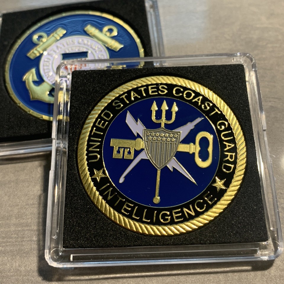 US Coast Guard Intelligence Challenge Coin USCG-with Snap Tight Case | eBay