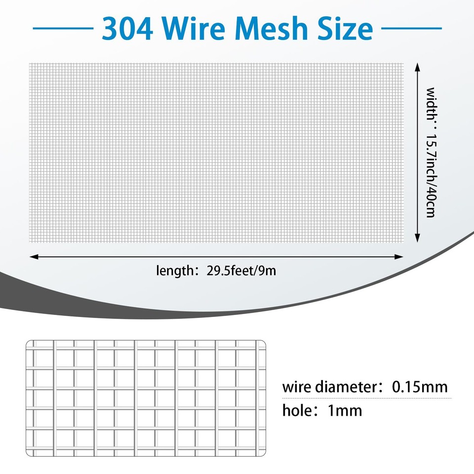 304 Stainless Steel Mesh Screen Wire Mesh Metal Mesh Screen Wire Mesh ...