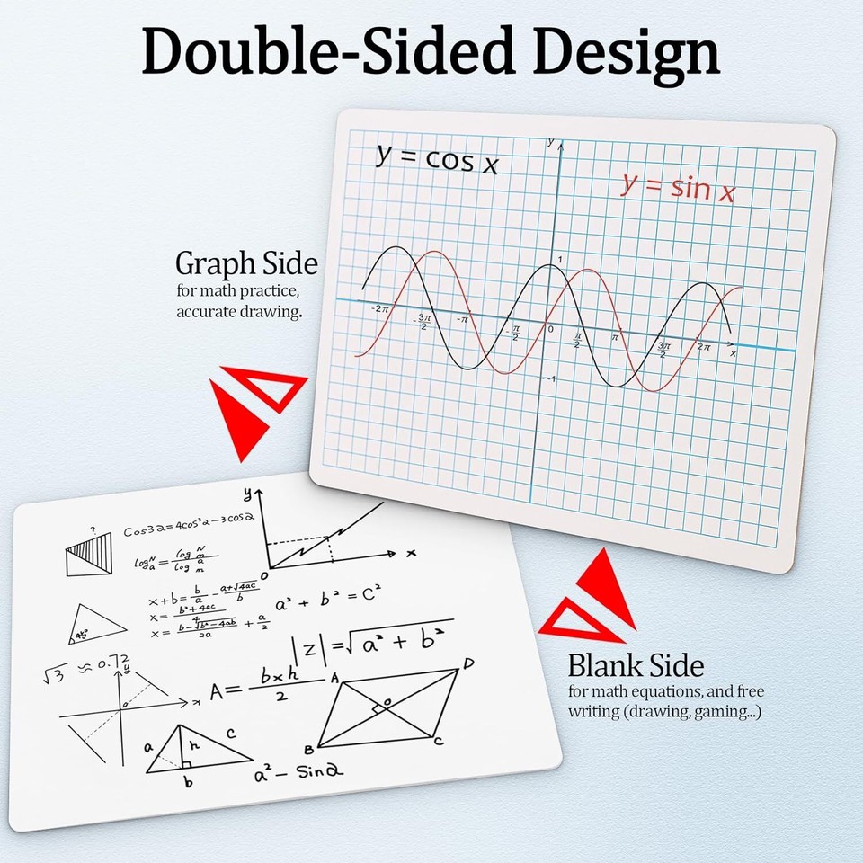 Small Dry Erase Graph Board White Grid Whiteboard XY Grids, 10 Pack | eBay