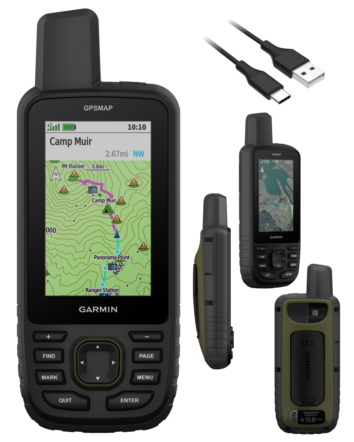 Garmin GPSMAP 76 Rugged Hiking GPS Handheld with Wearable4U Power Pack ...