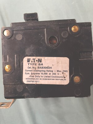 Eaton BAB3100H 100A 3-Pole 240V Thermal Magnetic Circuit Breaker | eBay