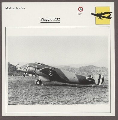 Piaggio P.32 Edito Service Warplane Air Military Card Italy | eBay