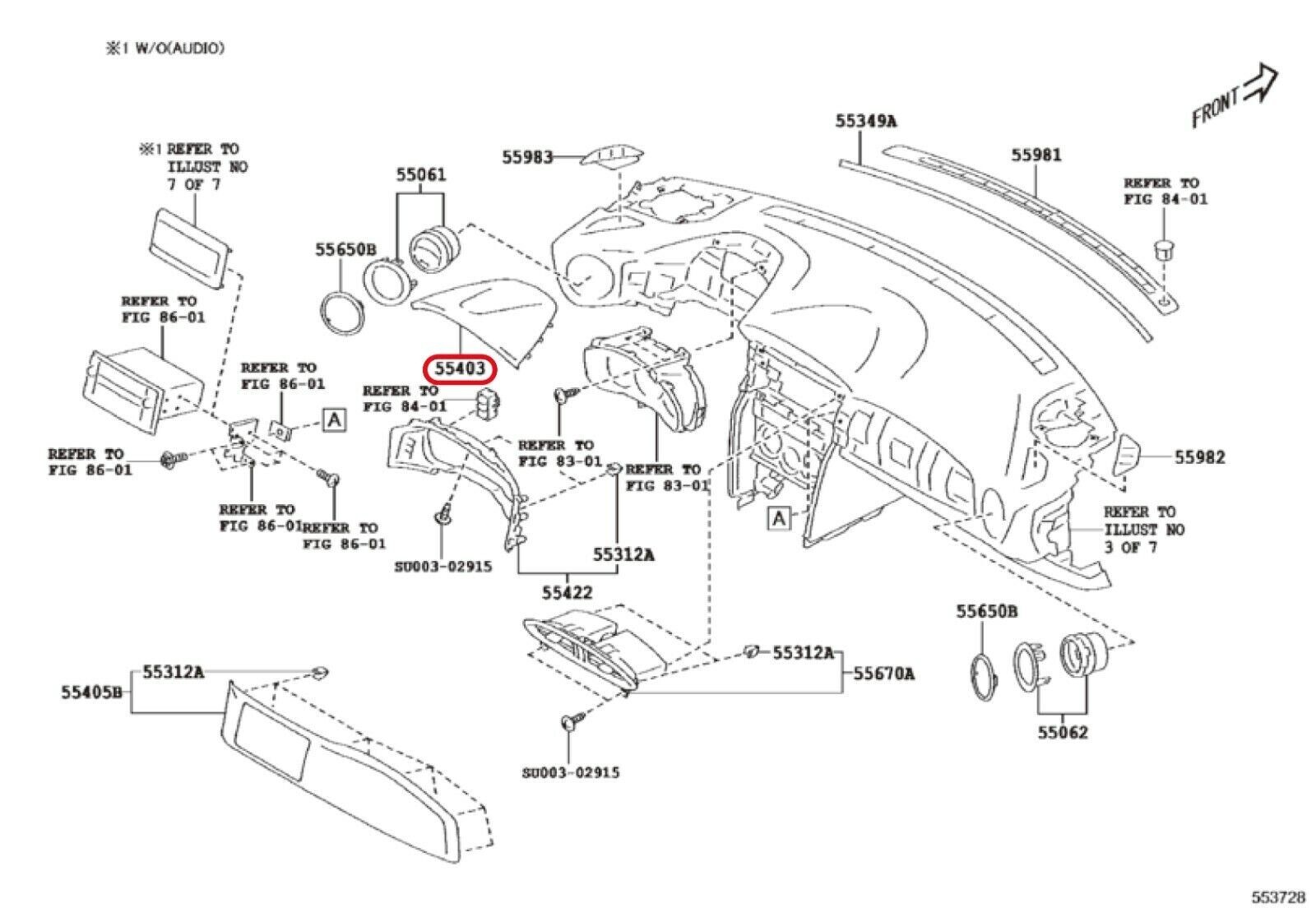 Toyota Genuine 86 GT86 Cluster Visor Assembly SUB-ASSY Meter Hood SU003 ...