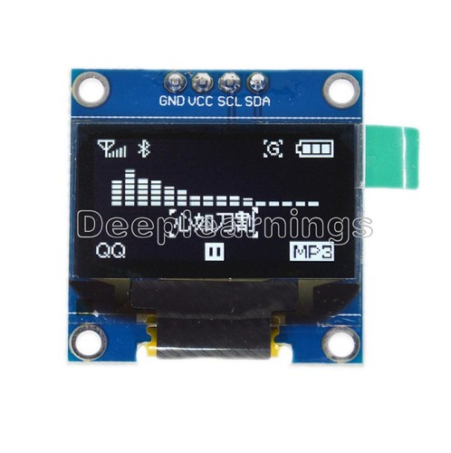 0.96" I2C IIC Serial 128X64 White OLED LCD LED Display Module for ...