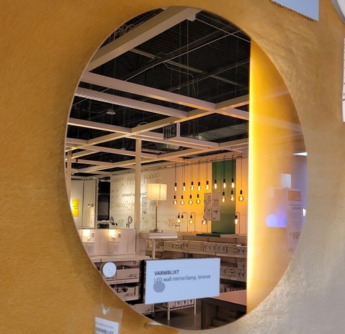 Ikea Varmblixt LED wall Lamp/Mirror Dimmable/Bronze Sabine Marcelis 005 ...