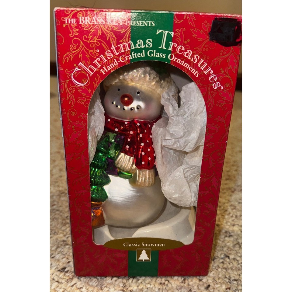 The Brass Key Christmas Treasures Hand Crafted Glass Ornament Classic ...