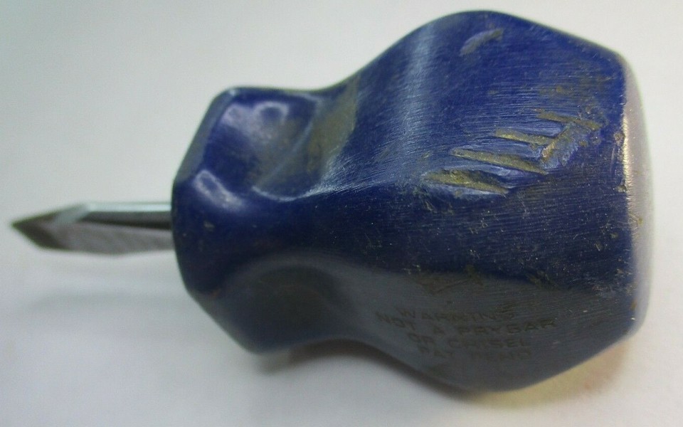 Snap on SDD1 Blue Stubby Flat / Slotted Screwdriver USA | eBay