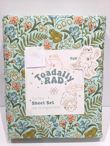 TOADALLY RAD Toad Frog Floral FULL Sheet Set | eBay