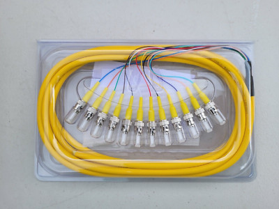 Brand New Male to Fiber Ribbon Fan Out 12 to 1 Single Mode 9/125 ...