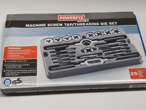 Powerfix Profi Machine Screw Tap/Threading Die Set 20 Pieces | eBay UK