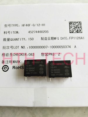 HF46F-G-12-H1 HF46F-G-12-HS1T Power Relay 7A 250VAC 4 Pins x 10pcs | eBay