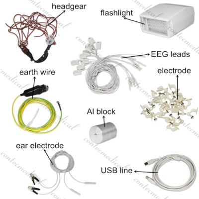 EEG cable EEG electrode Lead Strobe light Bracket for CONTEC KT88 EEG ...