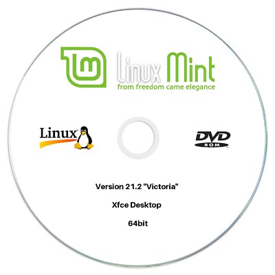 Linux Mint 21.2 "Victoria" Xfce 64bit Edition Installation DVD Free UK ...