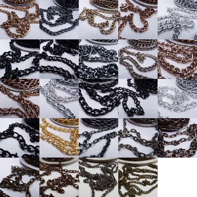 24 TYPE Chain Jewellery Craft Model Making 2mm 3mm 4mm 6mm 8mm BUY 1 2 ...