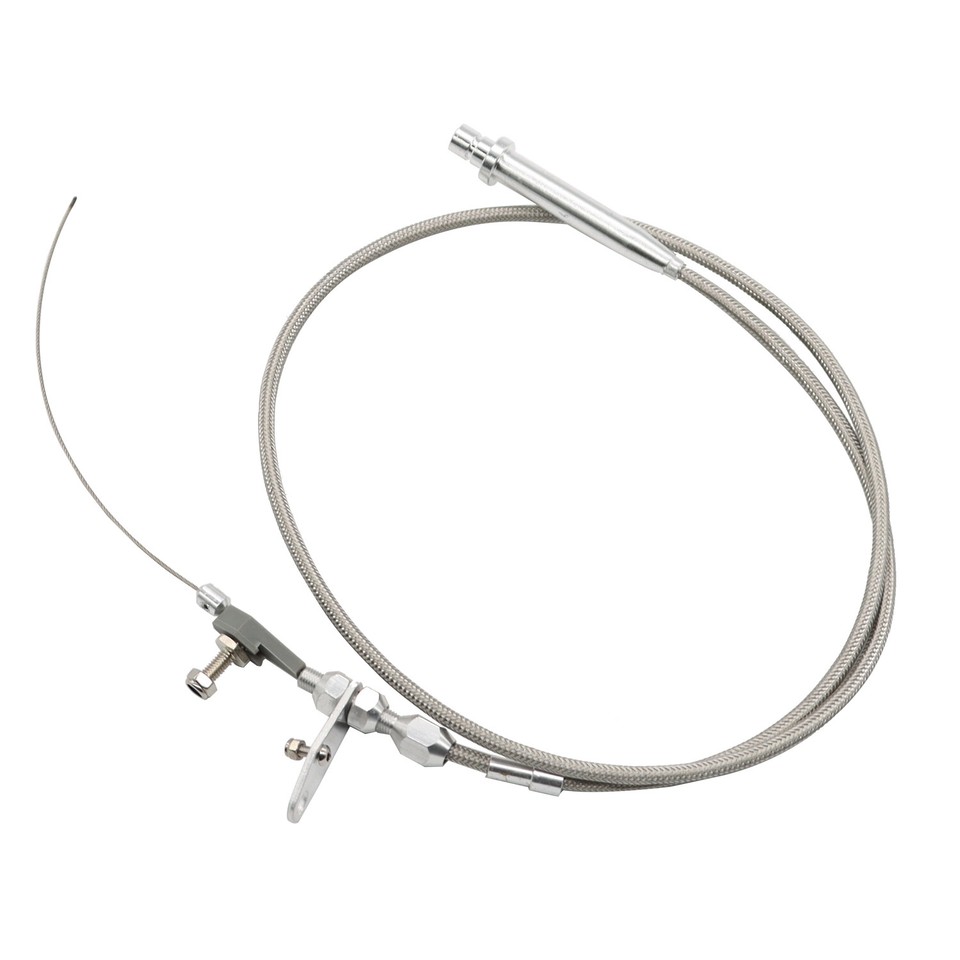 Stainless Steel Braided Transmission Kick Down Detent Cable For GM ...