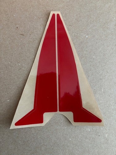 *MINI* Football Helmet Wedge Tapered Stripe Decal Red | eBay