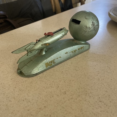 Mid Century Rocket to the Moon Bank Strato Bank Atomic, 1950s Vintage ...