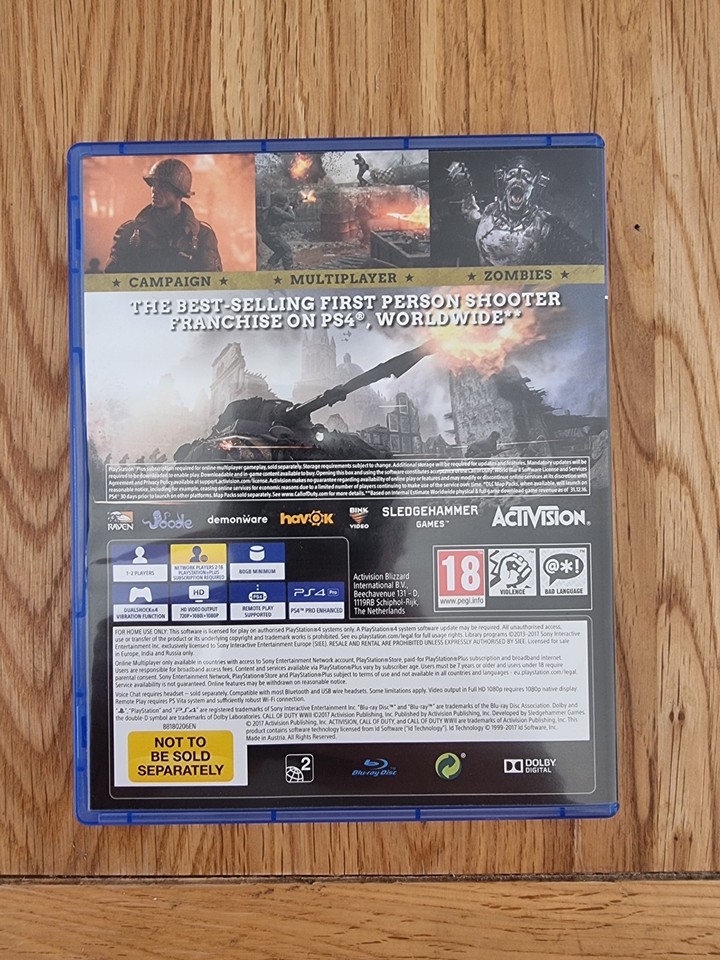 CALL OF DUTY WW2 SONY PS4 GAME PLAYSTATION | eBay UK