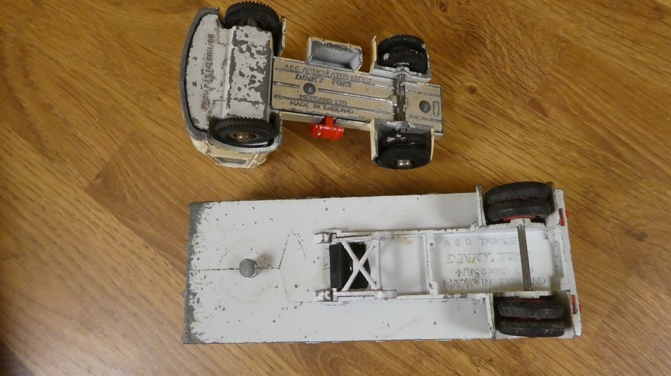 VINTAGE DINKY TOYS AEC ARTICULATED LORRY Trailer working tailgate 4 ...
