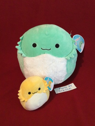 5" Bertwin + 11” (not 12) Abe Teal Green Bearded Dragon Squishmallow ...
