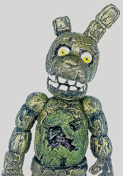FNAF ANIMATRONIC DARK SPRINGTRAP action figure size 8" Five Nights at ...