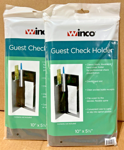 *New Winco CHK-1K Black 10" x 5-1/2" Folding Style Check Presenter 2 ...