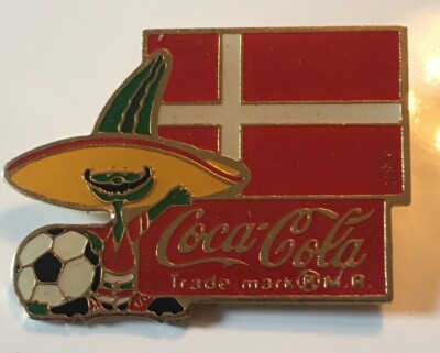 1984 Coca Cola Soda Soccer World Cup Denmark Enamel Pin | eBay