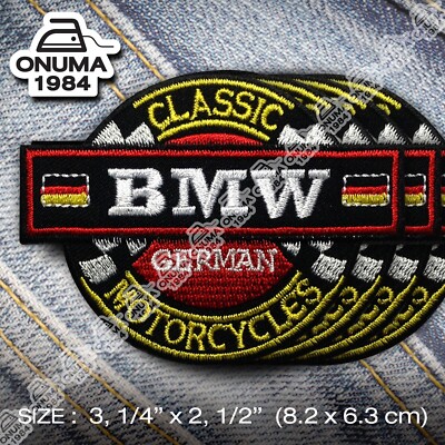 4x BMW Patch Iron on Custom Jacket Classic Motorcycles Chopper German ...